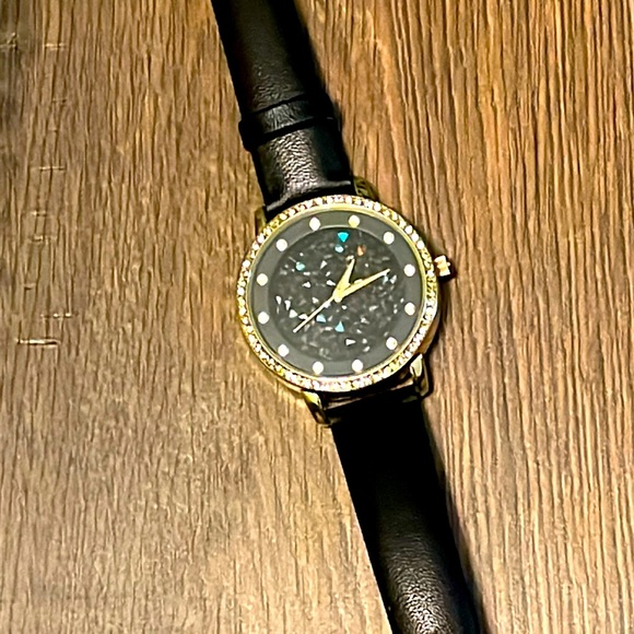 Accessories | Watch Black With Glitter Sparkle Face Needs Battery ...
